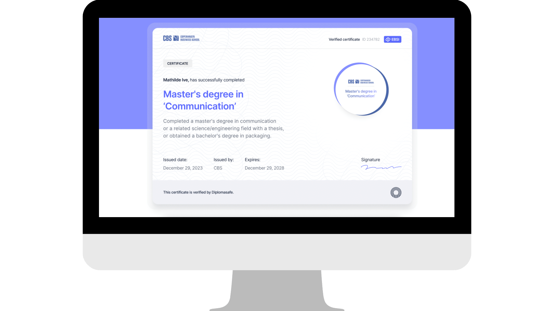 Template Creation Diplomasafe