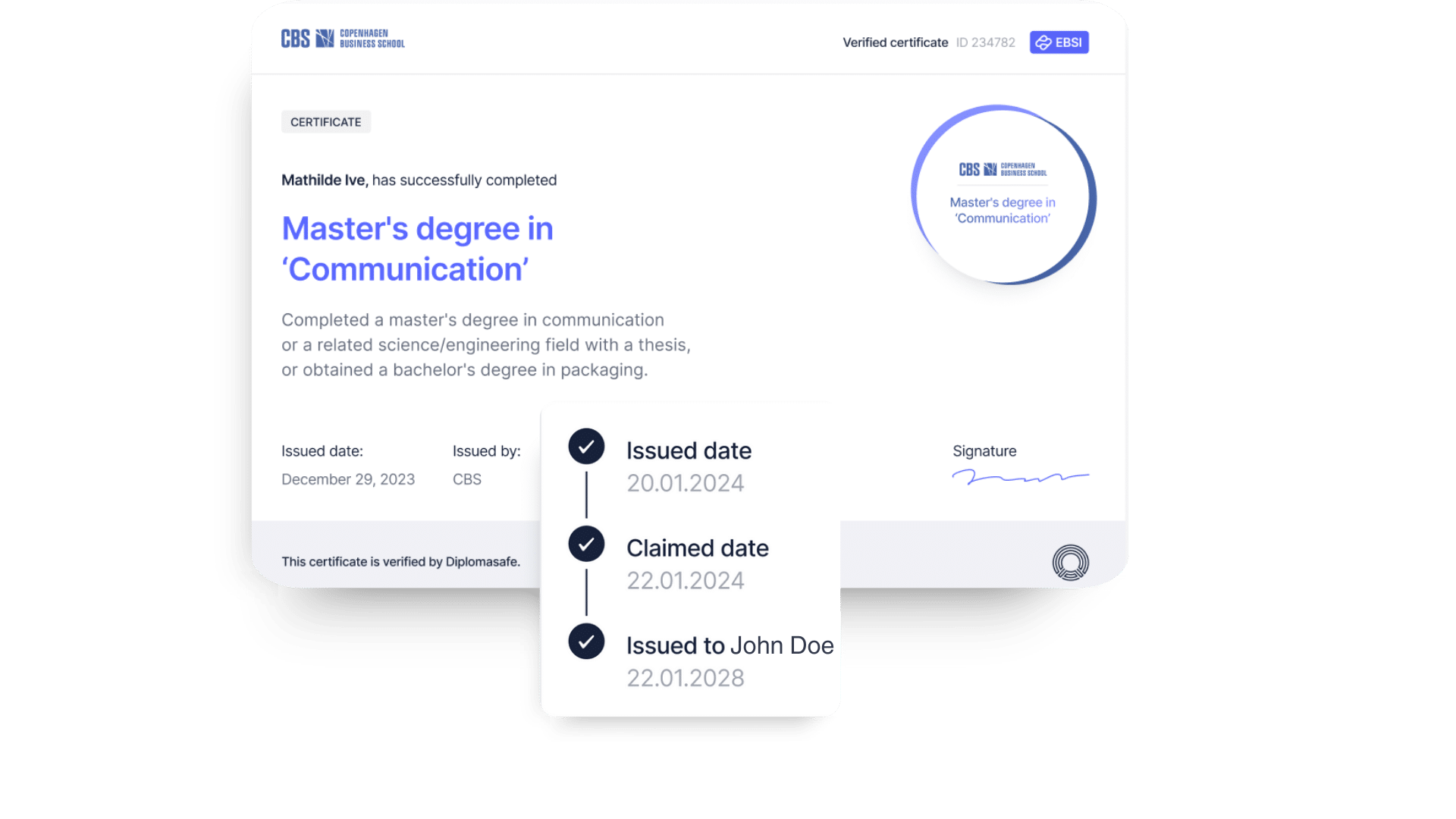 Verification - Diplomasafe
